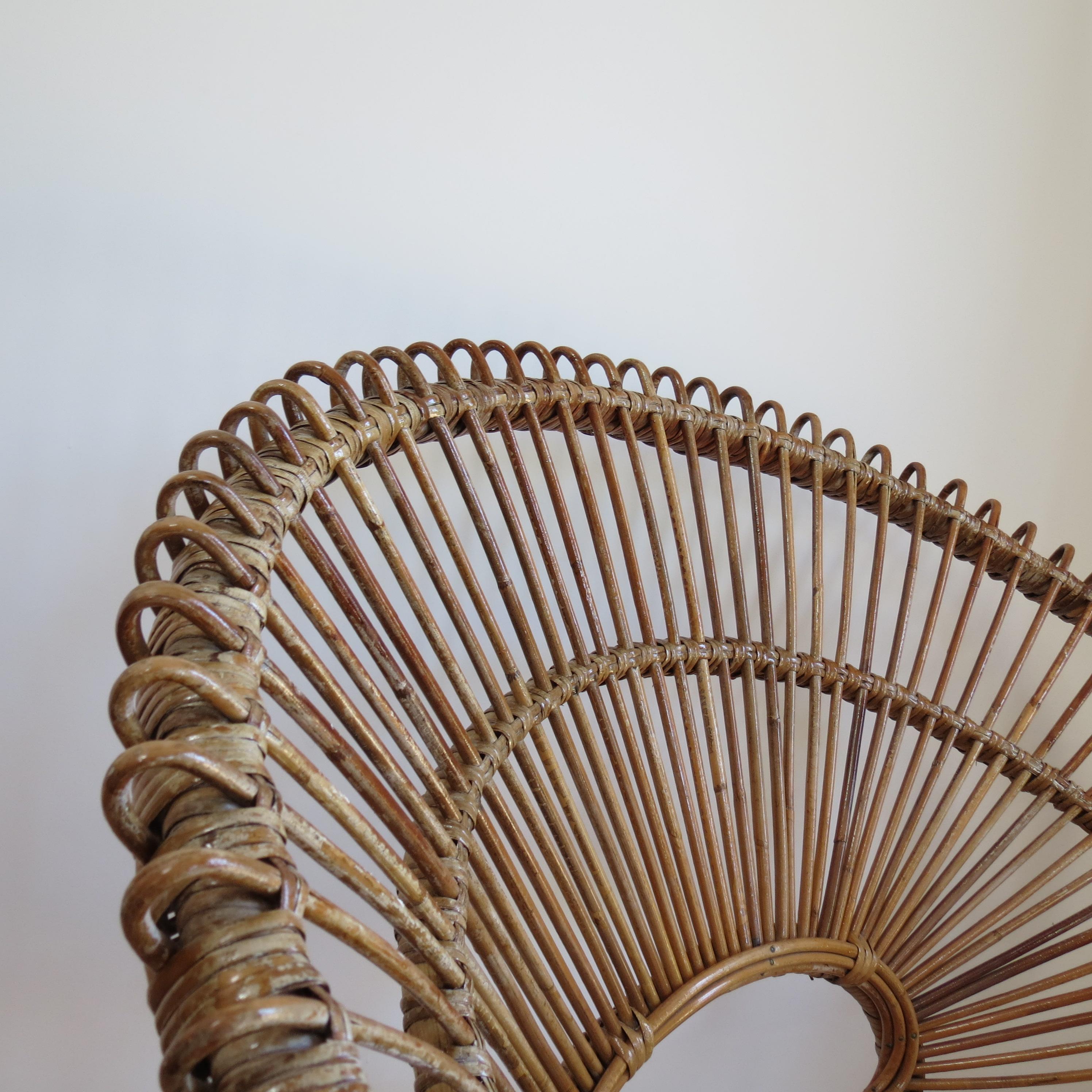 1950s Rattan Metal Chair Janine Abraham and Dirk Jan Rol, Franco Albini ...