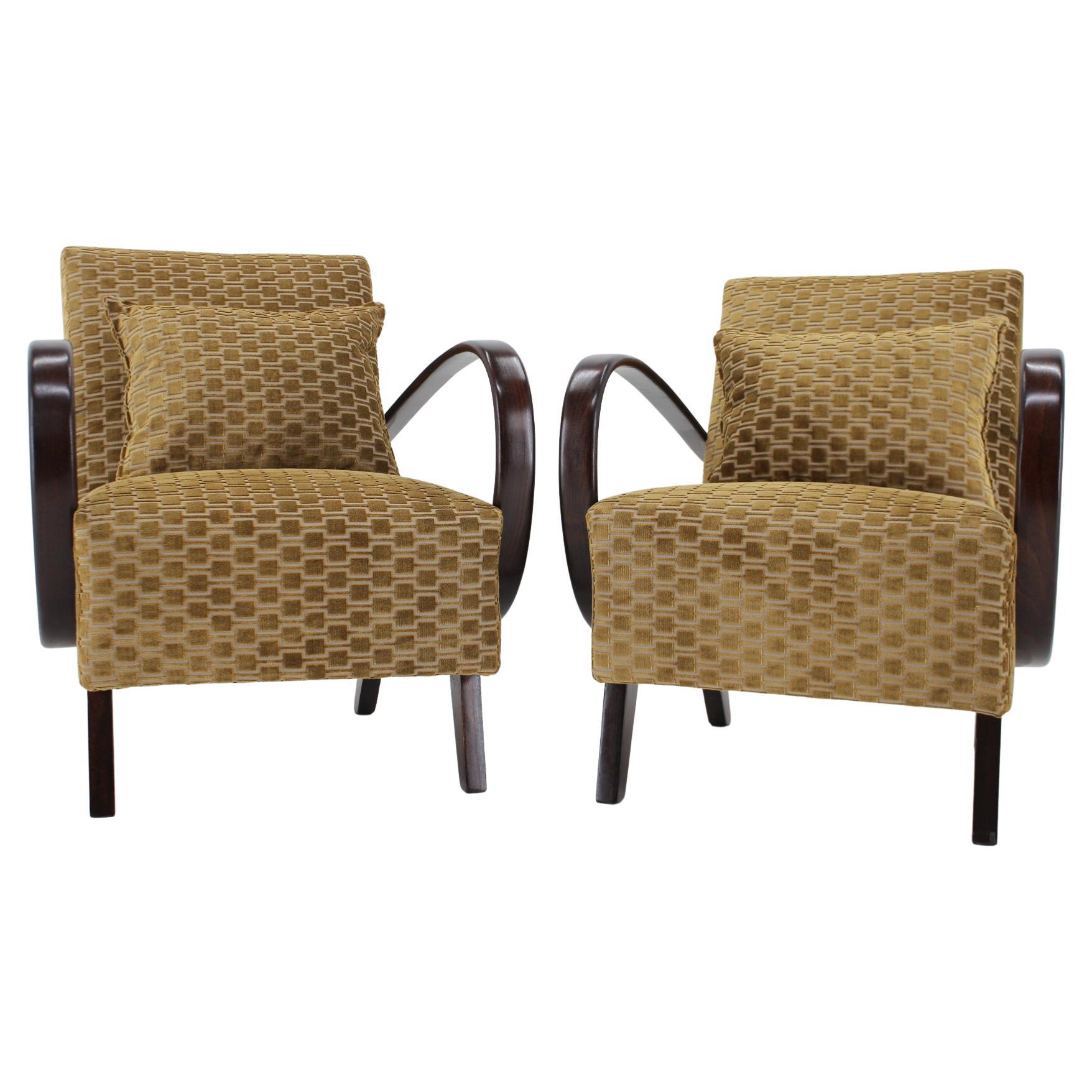Set of Two Retro Armchairs by Jindřich Halabala, 1950s at 1stDibs