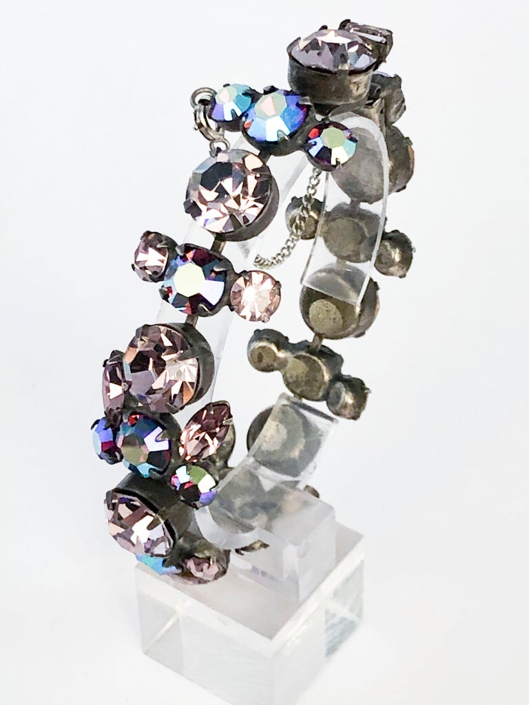 1950s Regency Multi-toned Purple Rhinestone Set For Sale at 1stDibs
