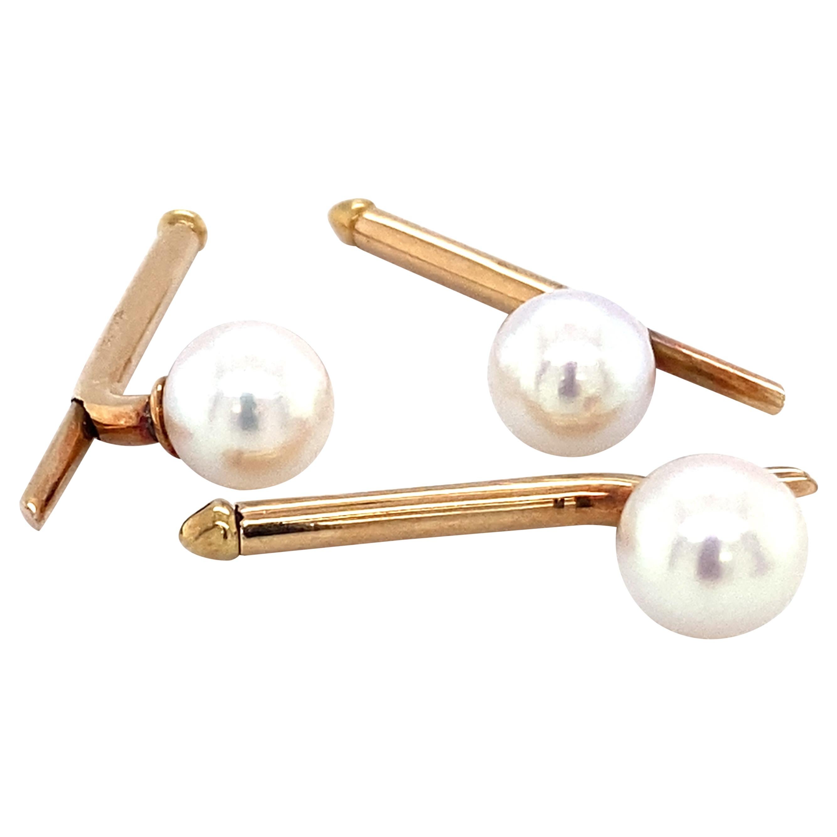 1920s Tiffany and Co. Pearl and Gold Tuxedo Buttons at 1stDibs | 1920s ...