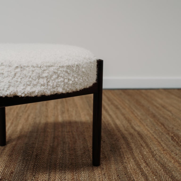 1950s Round Danish Stool by Hugo Frandsen For Sale at 1stDibs