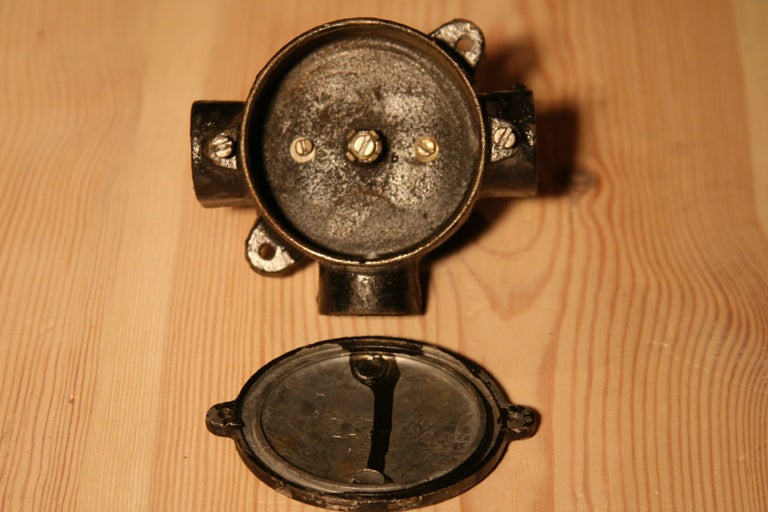 1950s Round Electrical Installation Box 3 RAW For Sale at 1stDibs