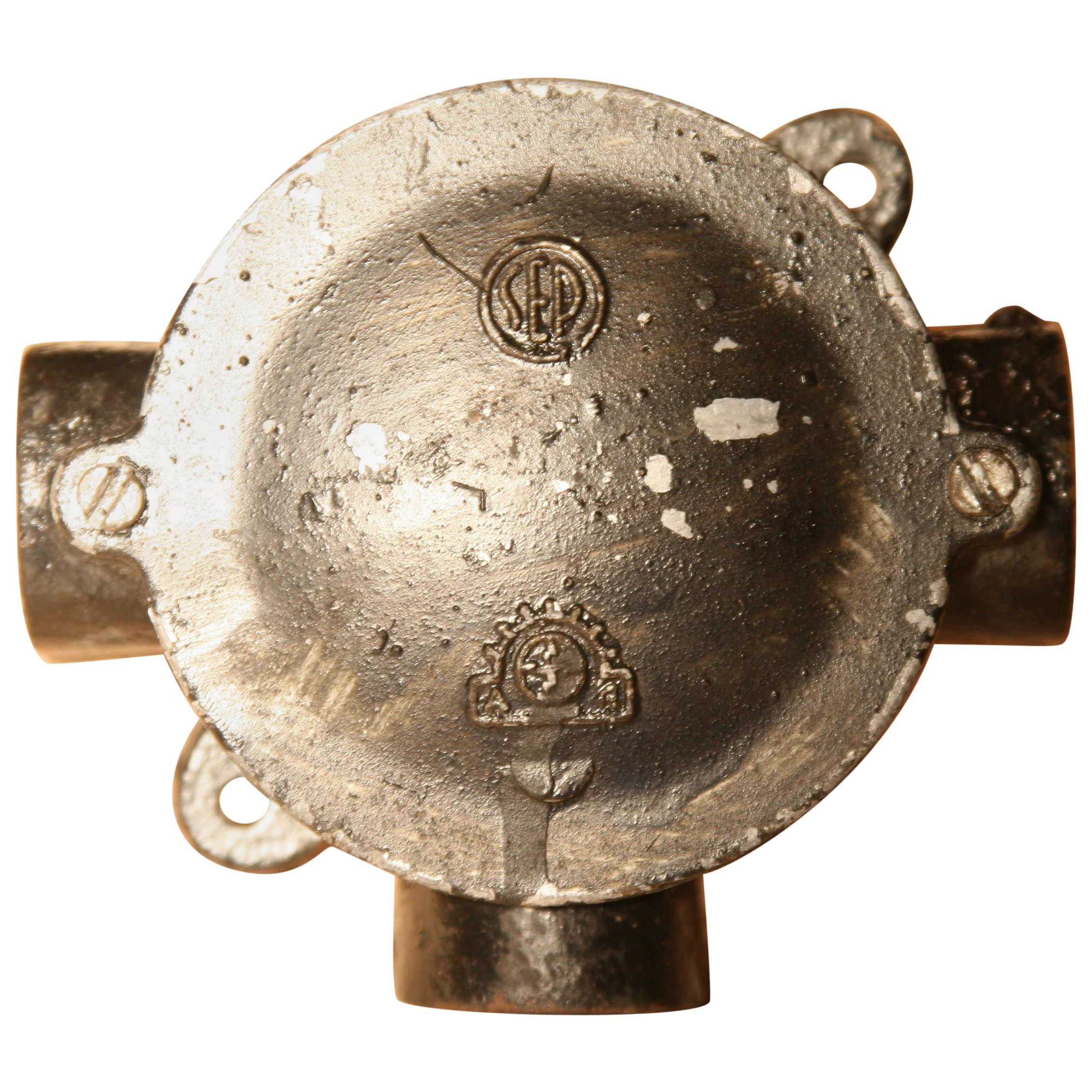 1950s Round Electrical Installation Box 3 RAW For Sale at 1stDibs