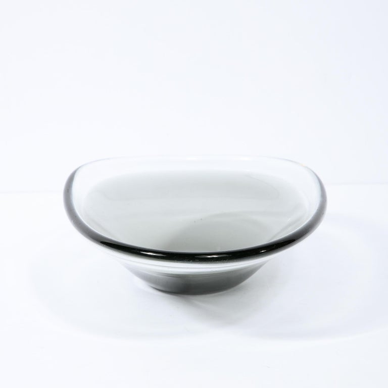 1950s Scandinavian Mid-Century Modern Smoked Holmegaard Art Glass Bowl ...