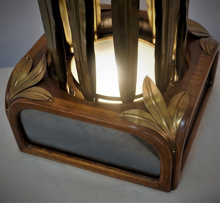 1950's Sculpture Bronze Cattail / Bulrush Table Lamp at 1stDibs