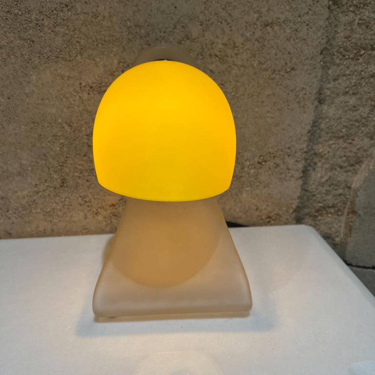 1950s Sensational Modern Yellow Table Lamps Sculptural Glass from Italy ...