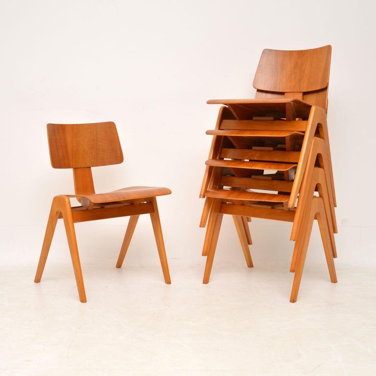 1950s Set of 6 Robin Day Hillestak Dining Chairs for Hille at 1stDibs