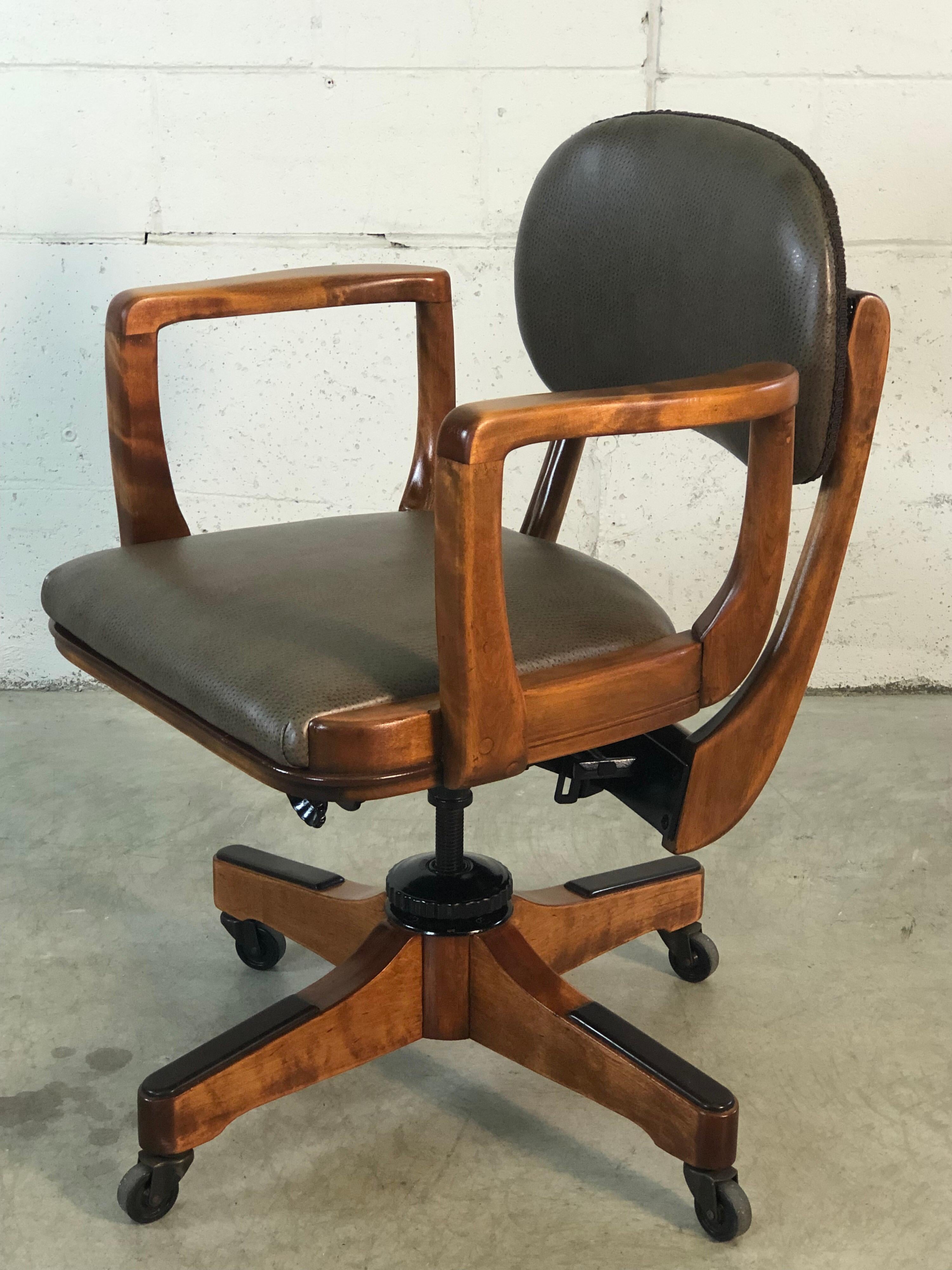1950s Sikes Co. Swivel Office Chair For Sale at 1stDibs | sikes swivel ...