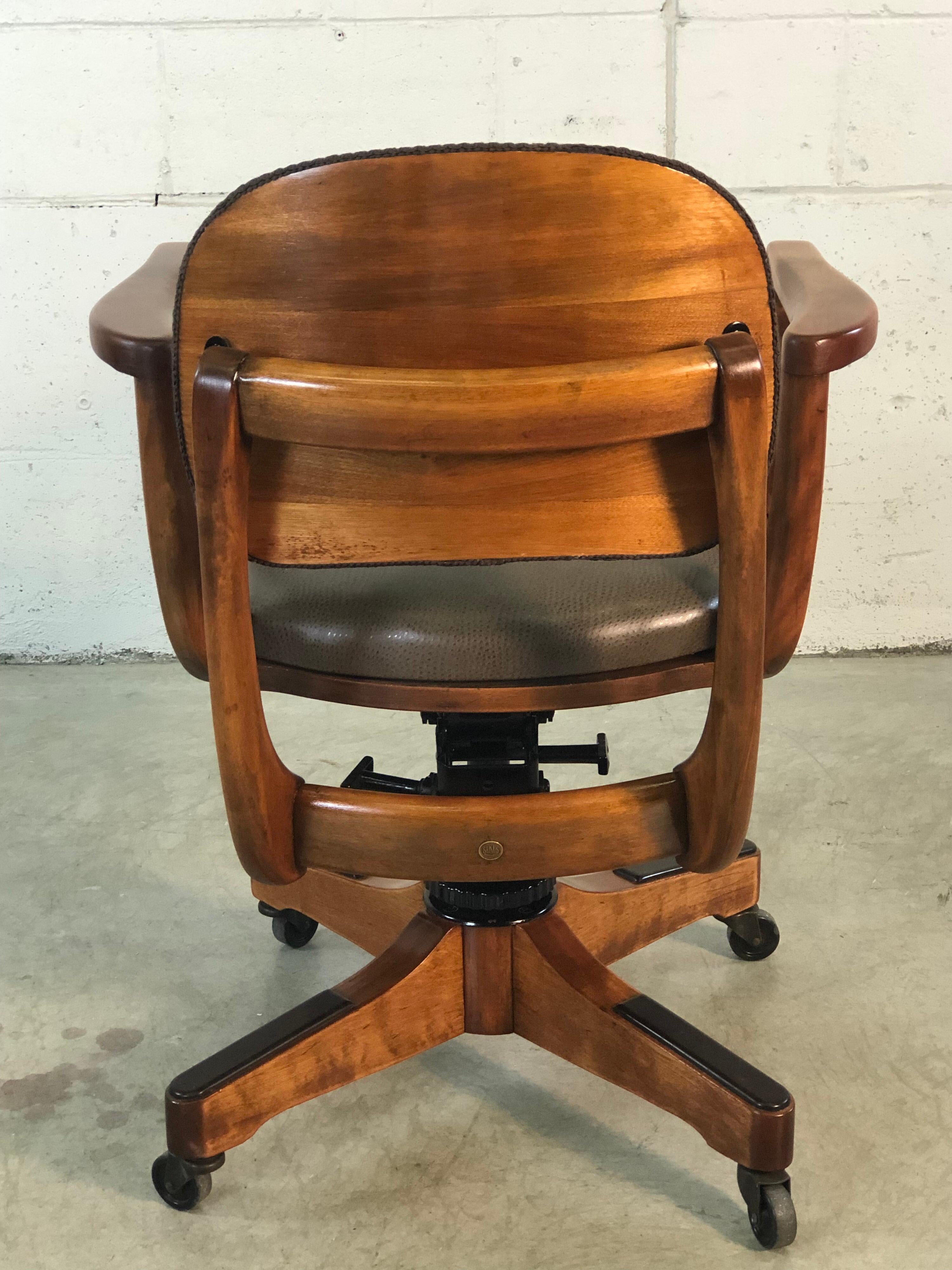 1950s Sikes Co. Swivel Office Chair For Sale at 1stDibs | sikes swivel ...