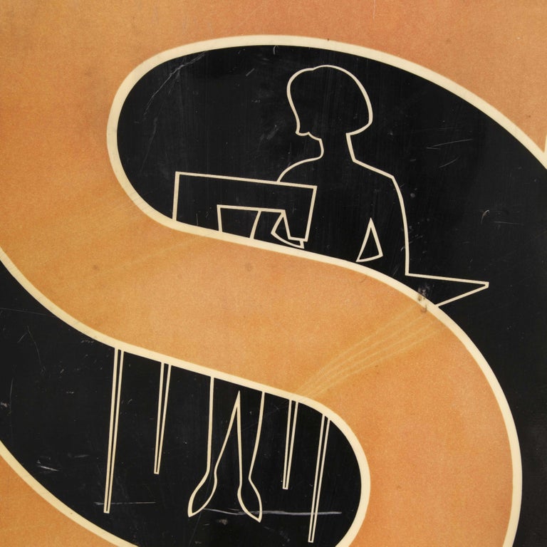 1950s Singer Advertising Dealer Display Sign For Sale at 1stDibs