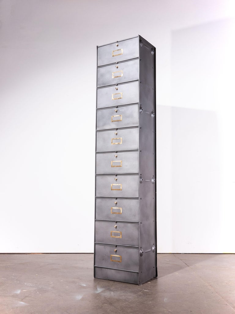 1950s Single Roneo Metal Cabinet or Chest of Drawers at 1stDibs