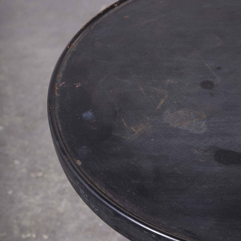 1950s Small French Fischel Gueridon Table, Cast Iron Base For Sale at ...