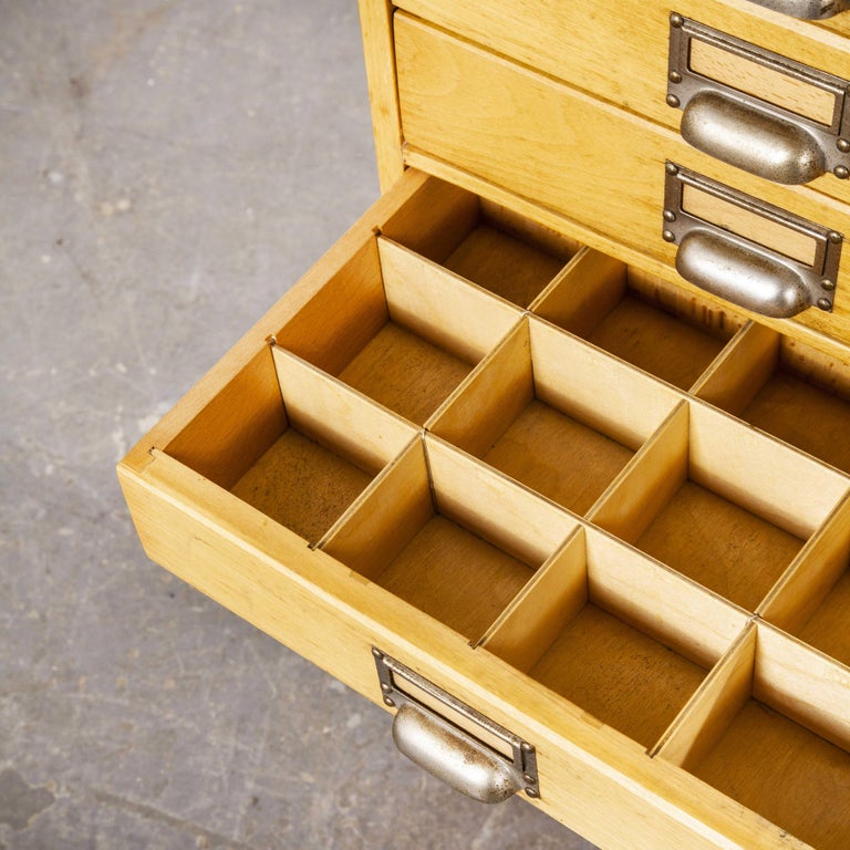 1950s Small Multi Drawer Jewelers Cabinet, Twelve Drawers at 1stDibs ...