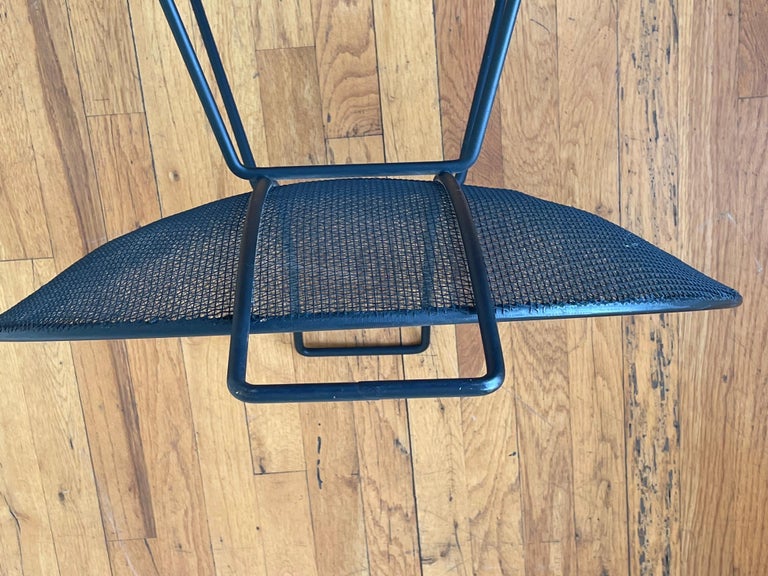 1950s Sol Bloom Catch All Side End Table Black Outdoor Steel Mid ...