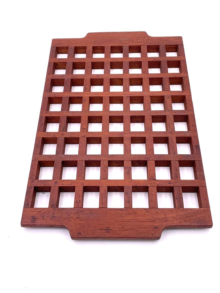 1950s Solid Teak Danish Modern Italian Tray Trivet Designed by Anri ...