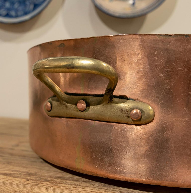 1950s, Spanish, Bronze and Copper Casserole with Handles For Sale at ...