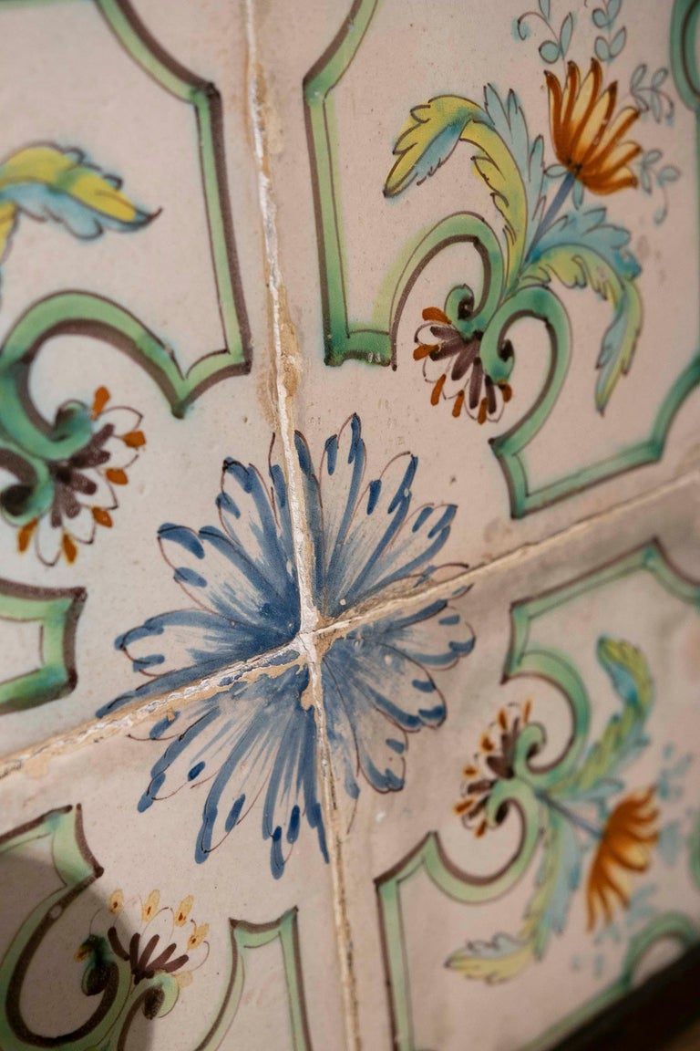 1950s Spanish Decorative Tile Framed in Wood in Different Colours For ...