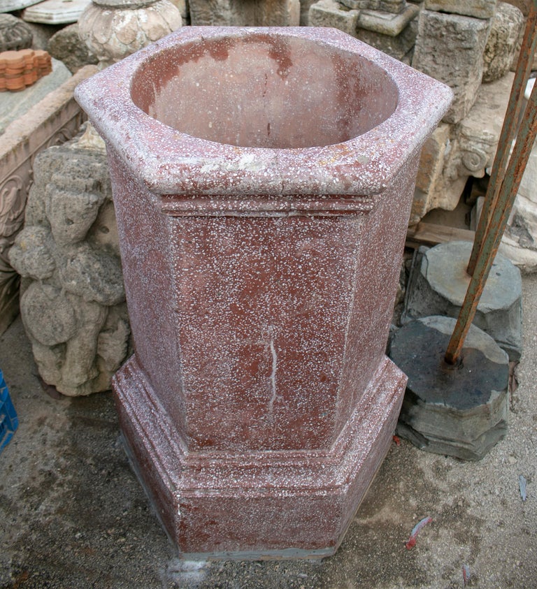 1950s Spanish Red Reconstituted Stone Wellhead For Sale at 1stDibs