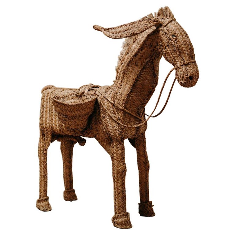 Mule espagnole en osier des années 1950 En vente sur 1stDibs