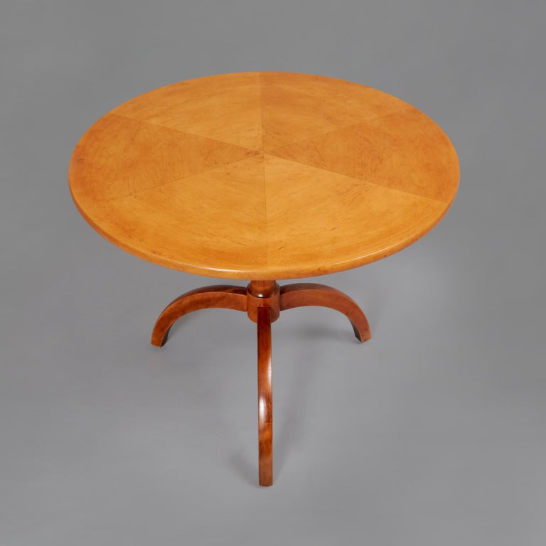 1950s Stained Birch Side Table For Sale at 1stDibs