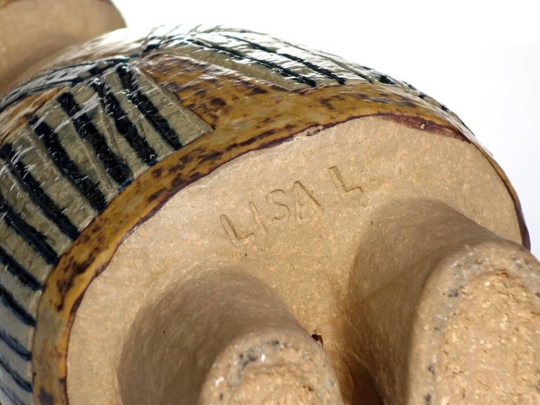 1950s "Stina with Cat" by Lisa Larson Gustavsberg Sweden Figure Pottery ...