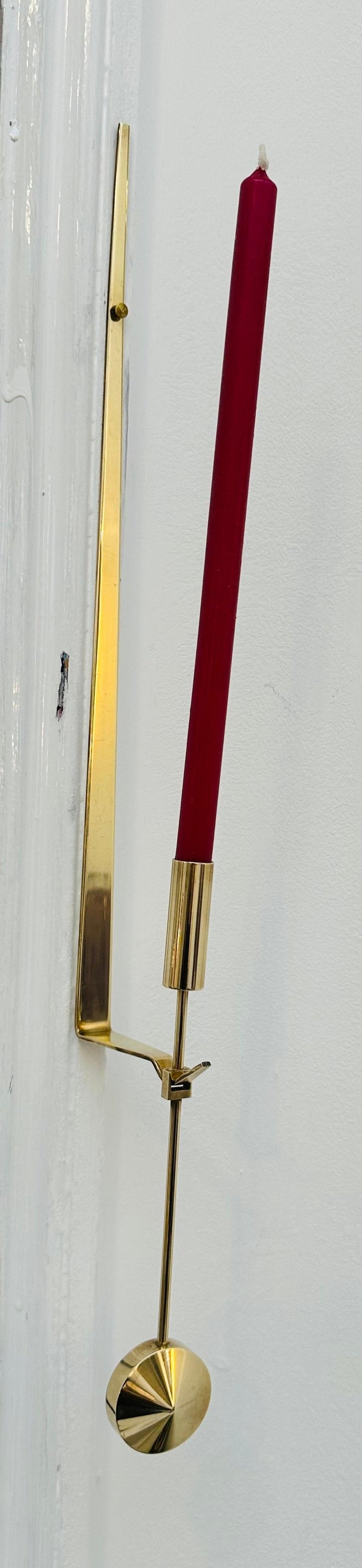 1950s Swedish Brass Wall Candle Holders by Pierre Forsell for Skultuna ...