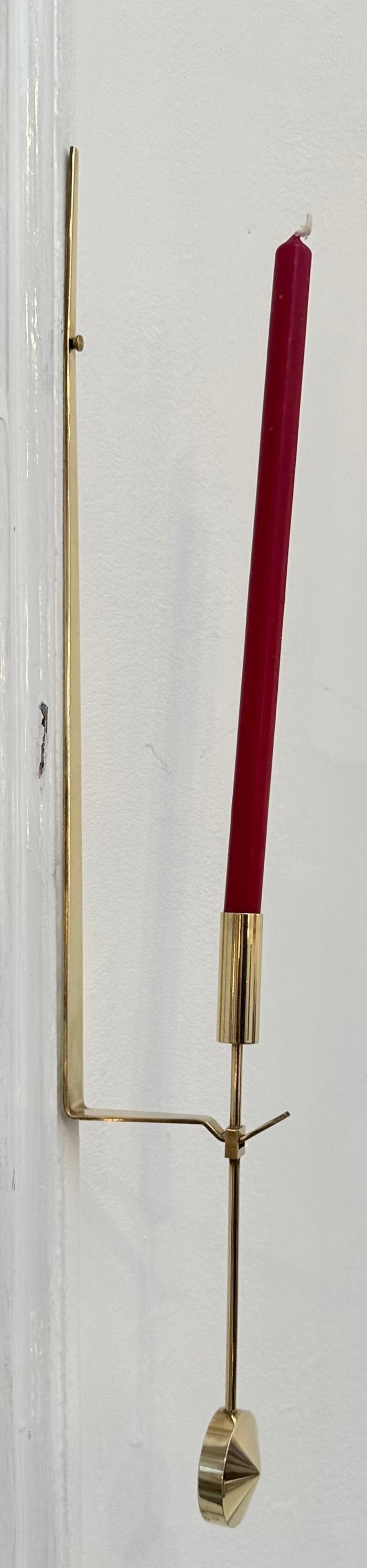 1950s Swedish Brass Wall Candle Holders by Pierre Forsell for Skultuna ...