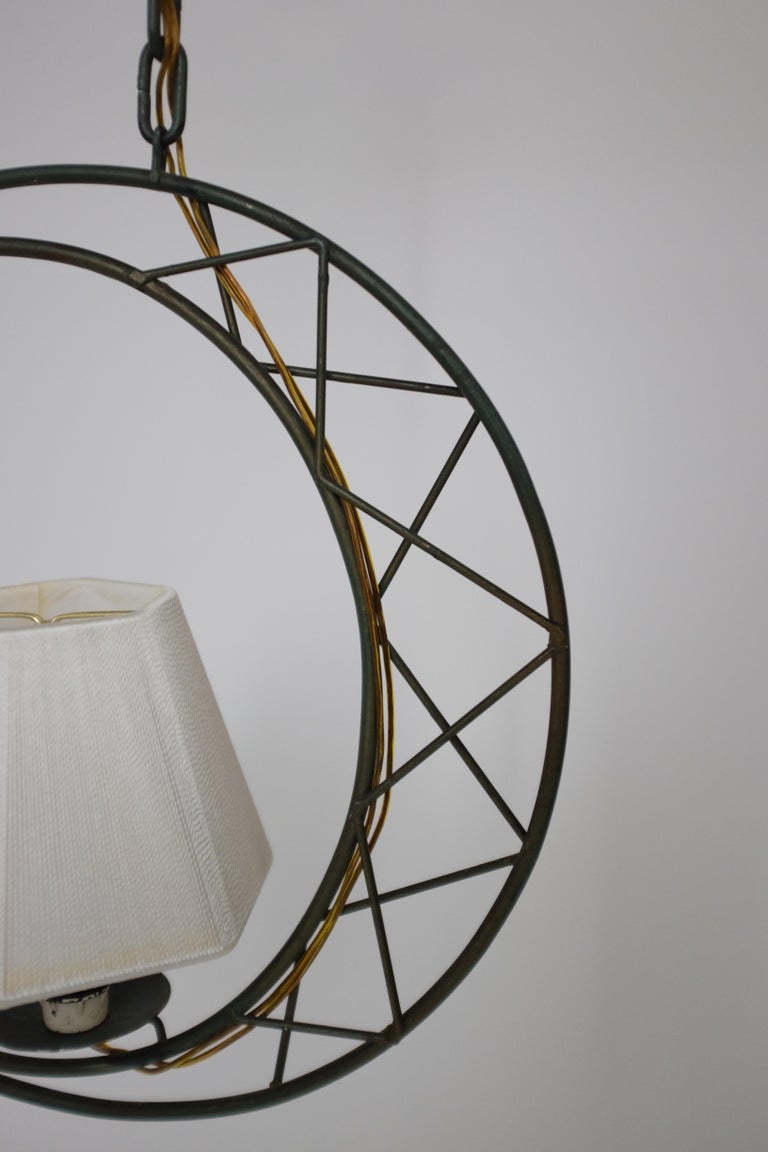 1950s Swedish Half Moon Light Pendant For Sale at 1stDibs