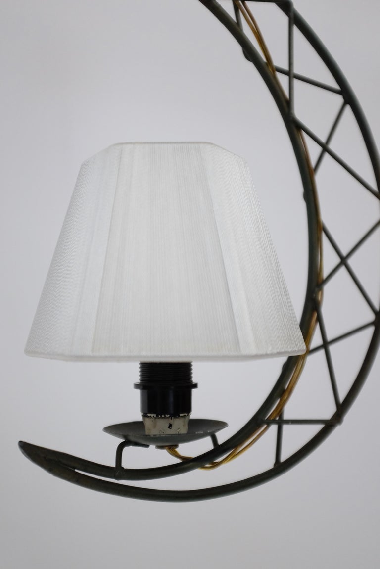 1950s Swedish Half Moon Light Pendant For Sale at 1stDibs