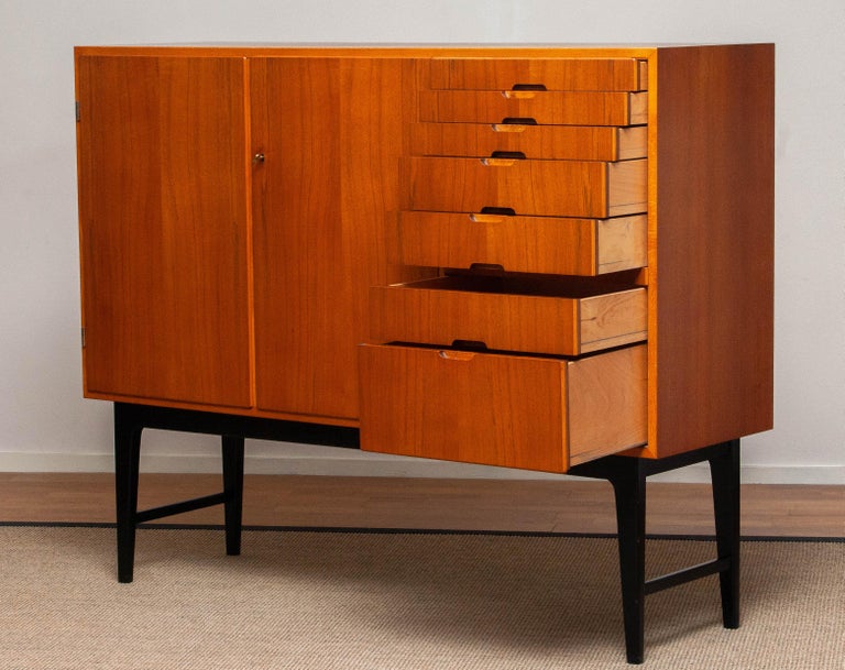 1950s Swedish Teak / Beech Buffet Cabinet / Credenzas by Kurt Karlsson ...