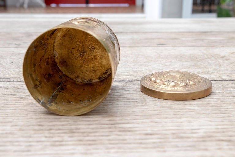 1950s Tibetan Hand-Carved Metal Box with a Costumbrist Scene For Sale ...