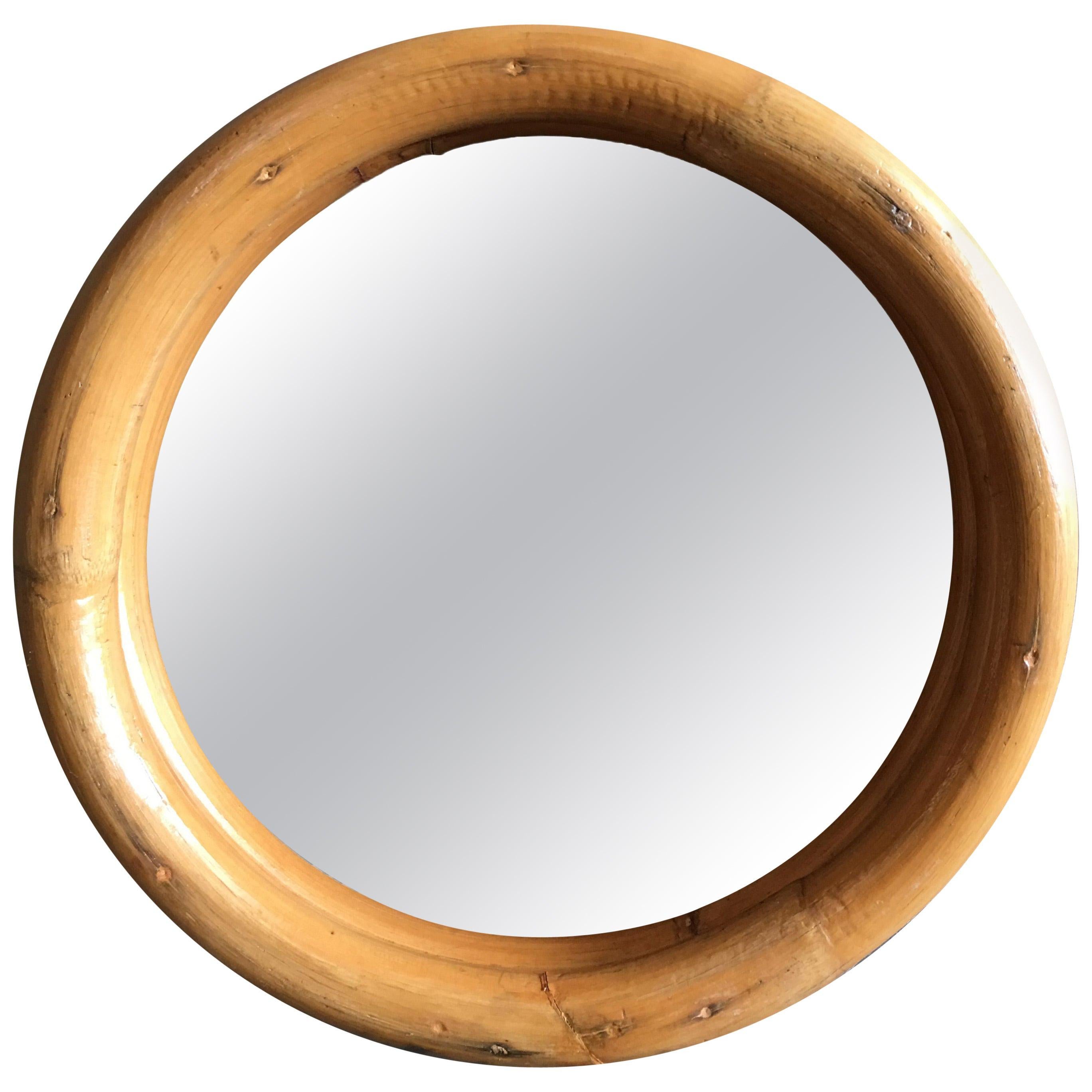 1940s Seven-Strand Square Rattan Mirror at 1stDibs