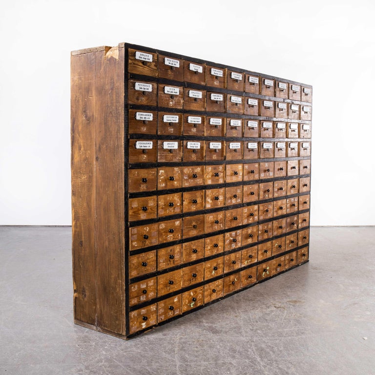1950's Very Large Dutch Seed Cabinet, One Hundred Drawers '1672' For ...