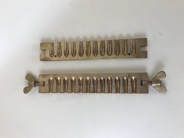 1950s Vintage Brass Suppository Mold Made in Italy For Sale at 1stDibs