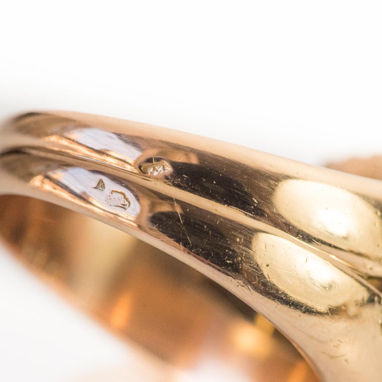 1950s Vintage Gadroons Diamond 18 Karat Yellow Gold Ring For Sale at ...