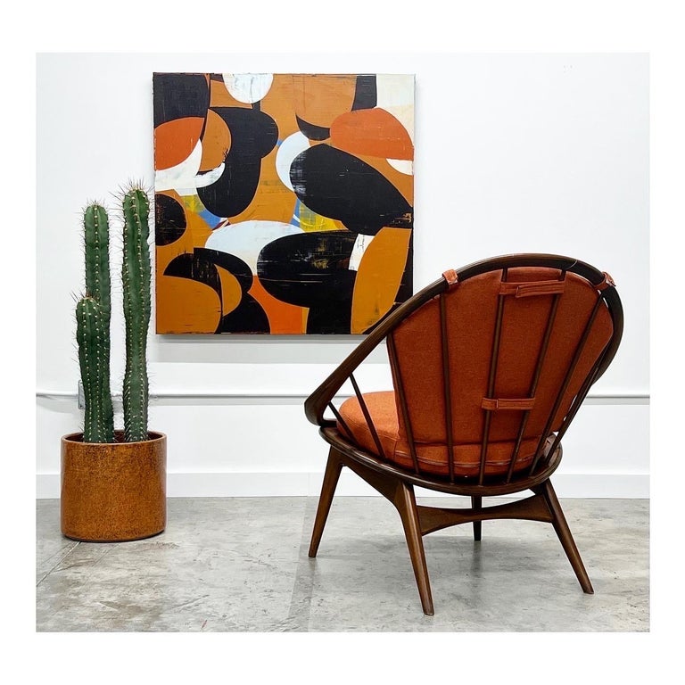 1950s Vintage Ib Kofod-Larsen “Hoop” Lounge for Selig, Denmark at 1stDibs