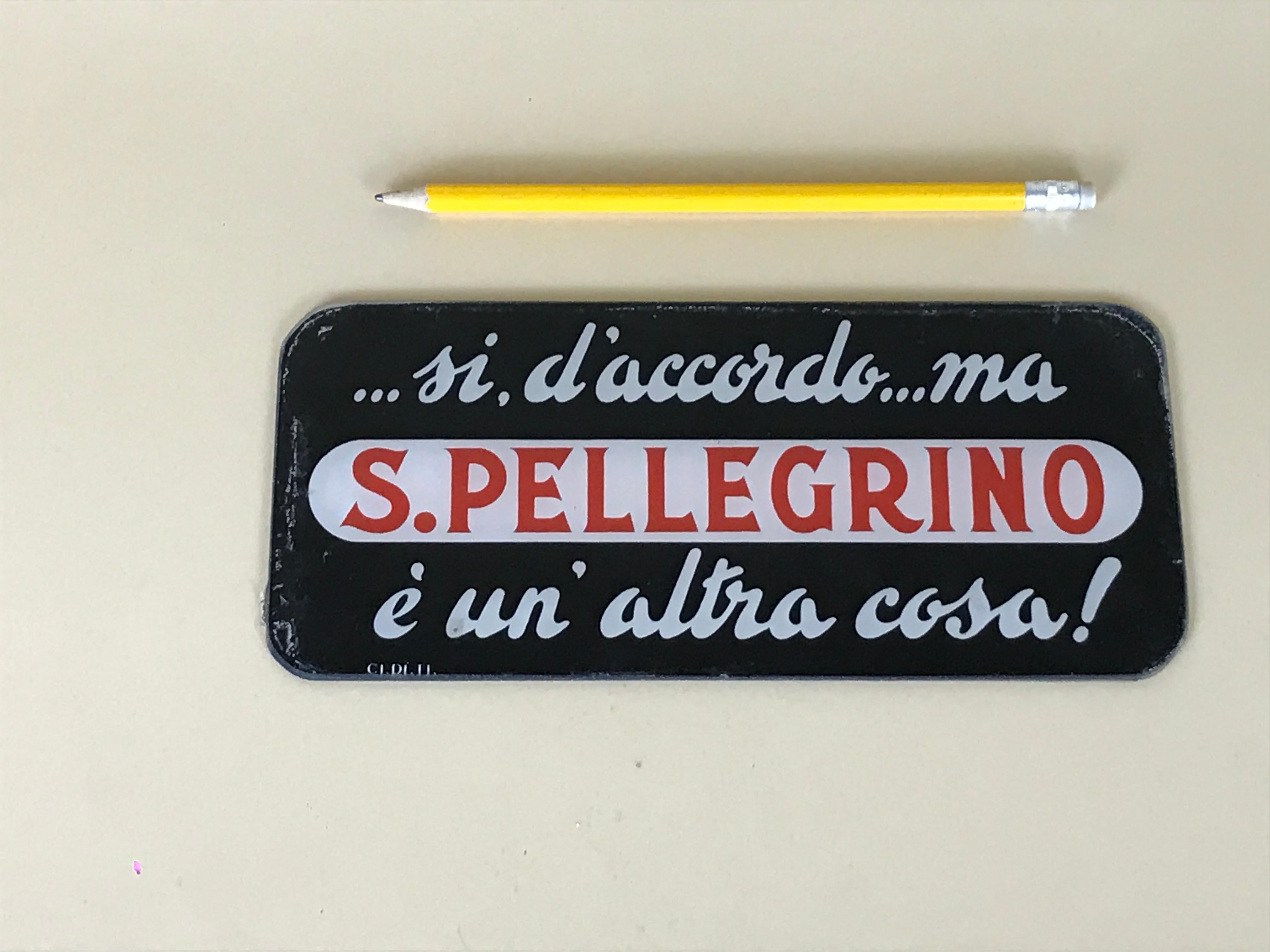 1950s Vintage Italian Chinotto San Pellegrino Glass Printed Advertising ...
