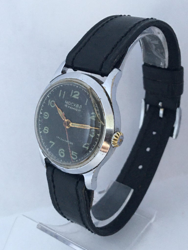 1950s Vintage Mockba Mechanical Watch For Sale at 1stDibs