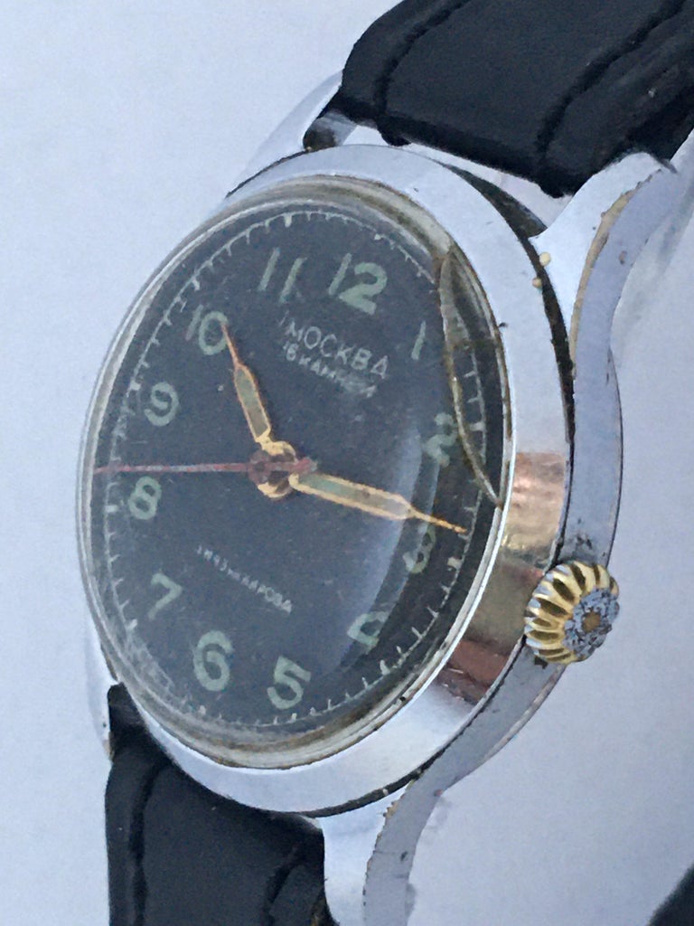 1950s Vintage Mockba Mechanical Watch For Sale at 1stDibs
