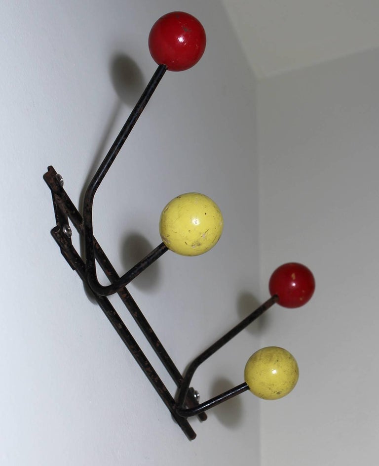 1950s Vintage Modernist Wall Mounted Coat Rack For Sale at 1stDibs ...