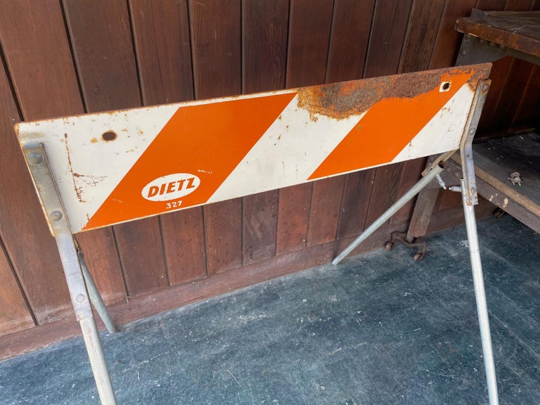 1950s Vintage Police Work Road Blocks Rat Rod Garage Shop Hazard ...