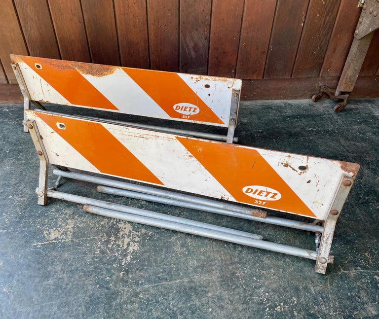 1950s Vintage Police Work Road Blocks Rat Rod Garage Shop Hazard ...