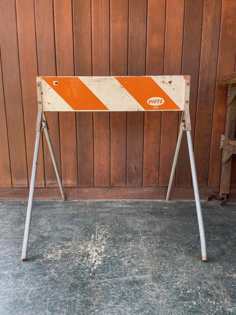 1950s Vintage Police Work Road Blocks Rat Rod Garage Shop Hazard ...