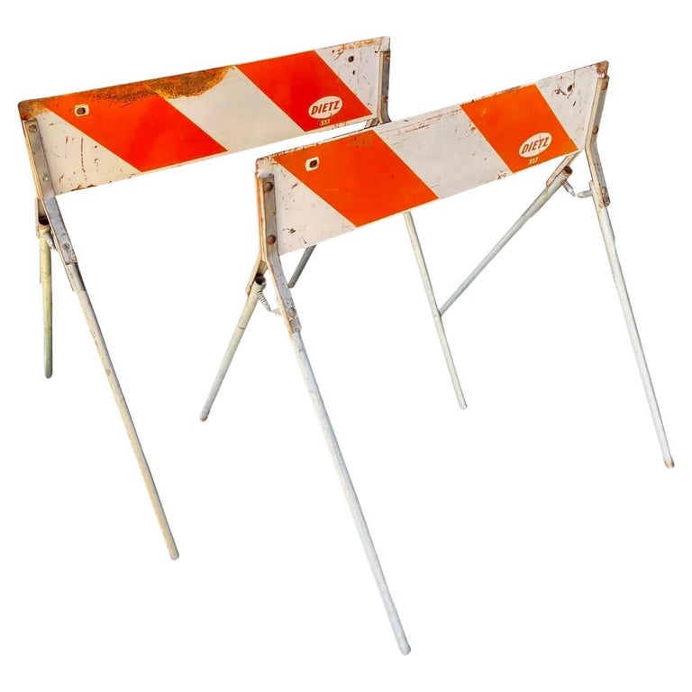 1950s Vintage Police Work Road Blocks Rat Rod Garage Shop Hazard ...