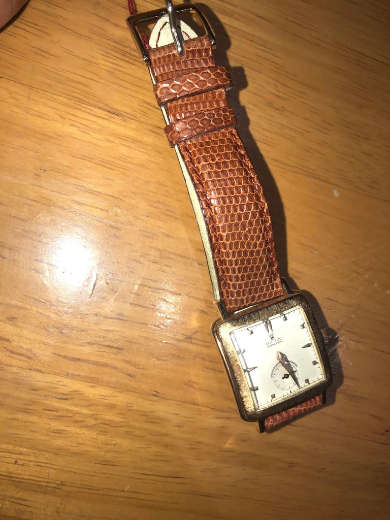 1950s Vintage Rolex Rose Gold Cream Dial Automatic Movement Wristwatch ...