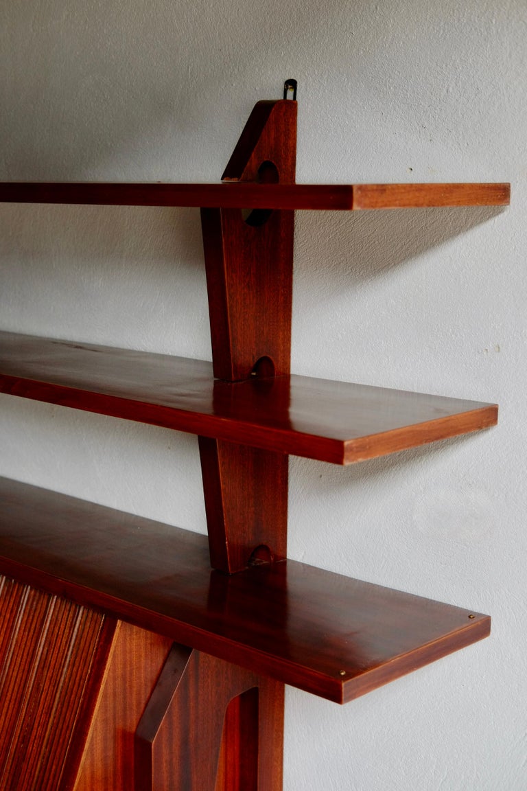 1950's Wall Mounted Library by Fratelli Proserpio For Sale at 1stDibs