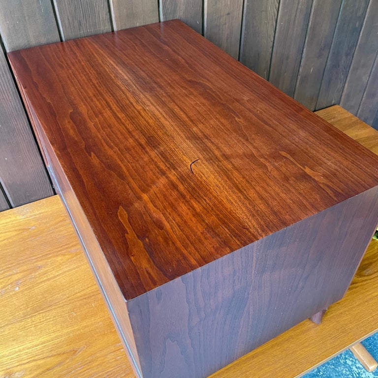 1950s Walnut Record Hi-Fi Cabinet Sofa Table Black Forest Vintage Mid ...