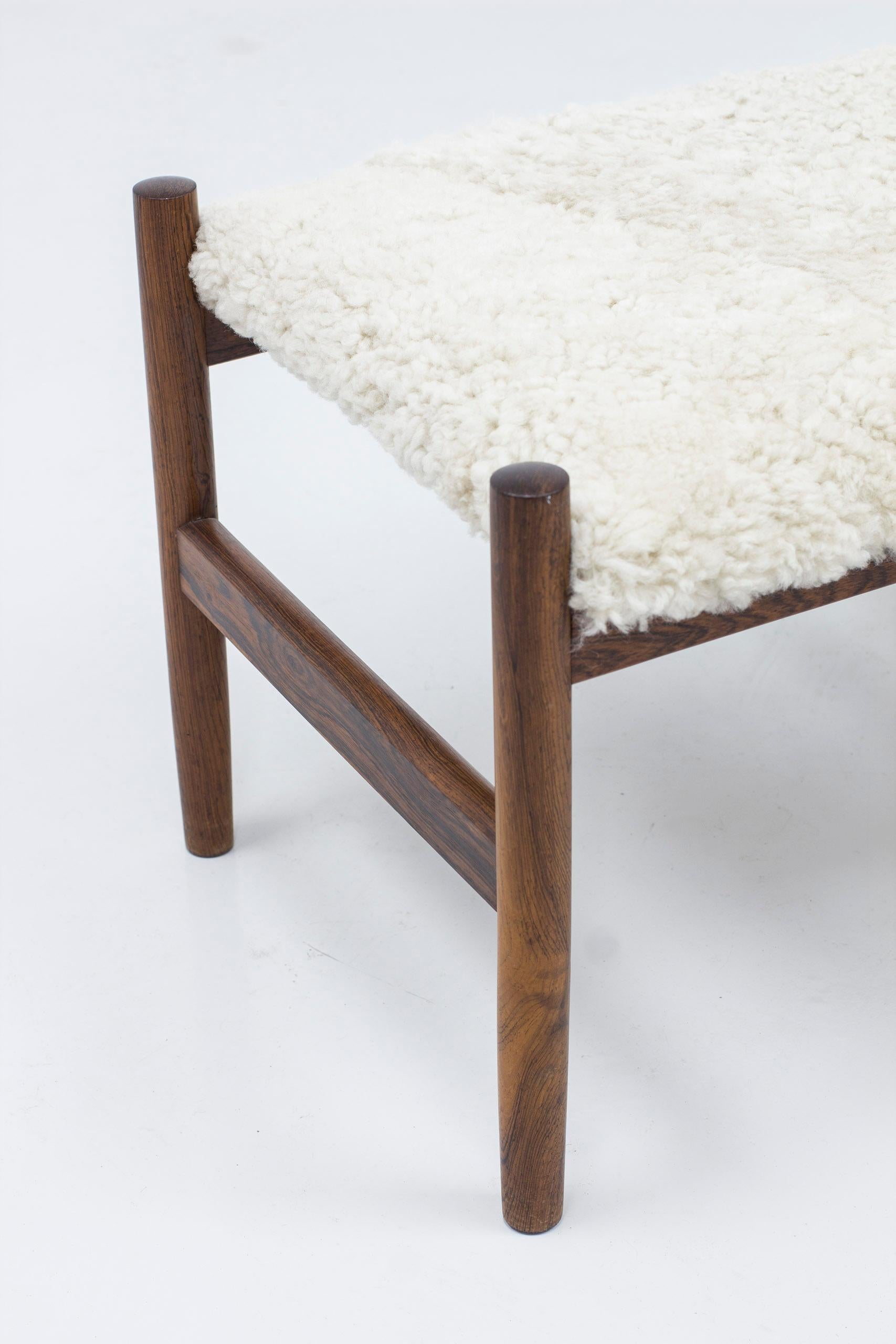 1950s, Walnut Stools by Hugo Frandsen, Spøttrup, Denmark at 1stDibs