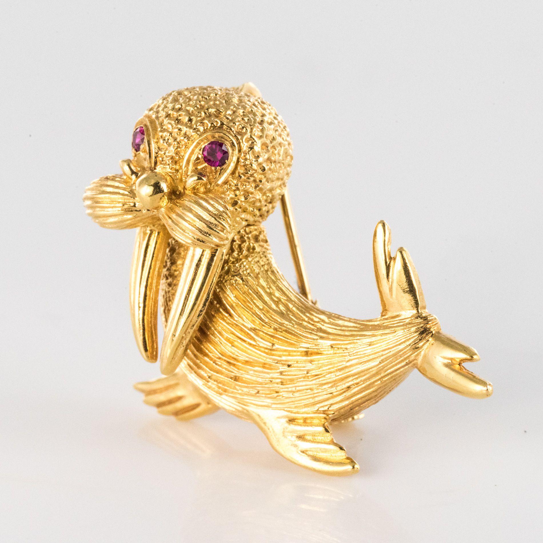 1950s Walrus 18 Karat Yellow Gold Brooch at 1stDibs | 50 first dates ...