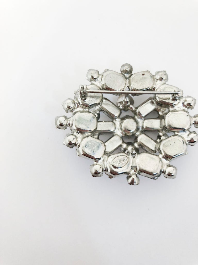 1950s Weiss Brooch with Clear Rhinestones at 1stDibs